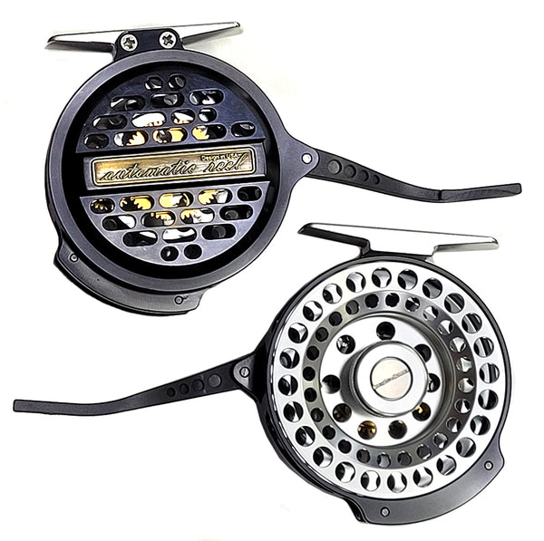 Semi-automatic fly reel - Alloy Black Gun Smoke – essential Flyfisher