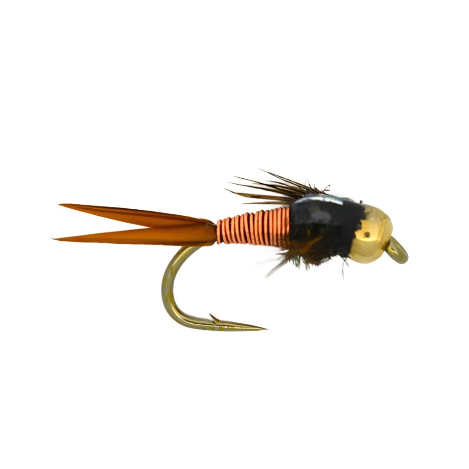 Copper John (Copper) bead head nymph x 6 – essential Flyfisher